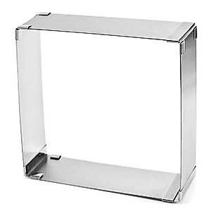 Adjustable Stainless Steel Square Cake Mousse Mold Cutter, Adjustable from 3.7 to 6.4 Inches