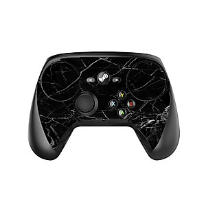Black Marble Background Pattern Vinyl Decal Sticker Skin by Moonlight4225 for Steam Controller