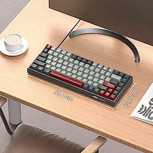 MageGee 75% Mechanical Keyboard,Wired Gaming Keyboard with Red Switches and Ice Blue Backlit Small Compact 75 Percent Keyboard Mechanical, Portable Gaming Keyboard Gamer for PC, MAC(Black Grey)