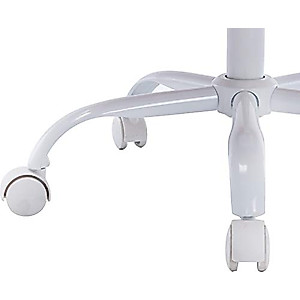 Hi&Yeah Cute Unicorn Faux Fur Desk Chair with Roller Wheel, Comfy Fluffy Adjustable Height Home Office Chair for Teens Adults Study Room Bedroom, White