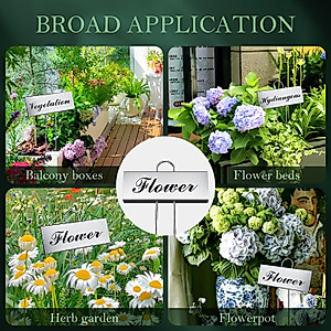 Cureder 30 Pack Metal Plant Labels for Outdoor Garden Waterproof Plant Markers, Labels Garden Markers for Seedlings Herbs Vegetable Greenhouse Gifts, with Pen