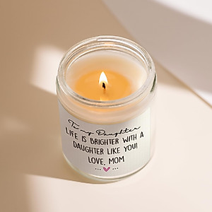 GiltGlimmer Daughter Christmas Gift from Mom, Daughter Gifts, Unique Birthday Gifts for Daughter, Lavender Scented Candle for Daughter Mothers Day Graduation Back to School Wedding Bridal Shower Gift