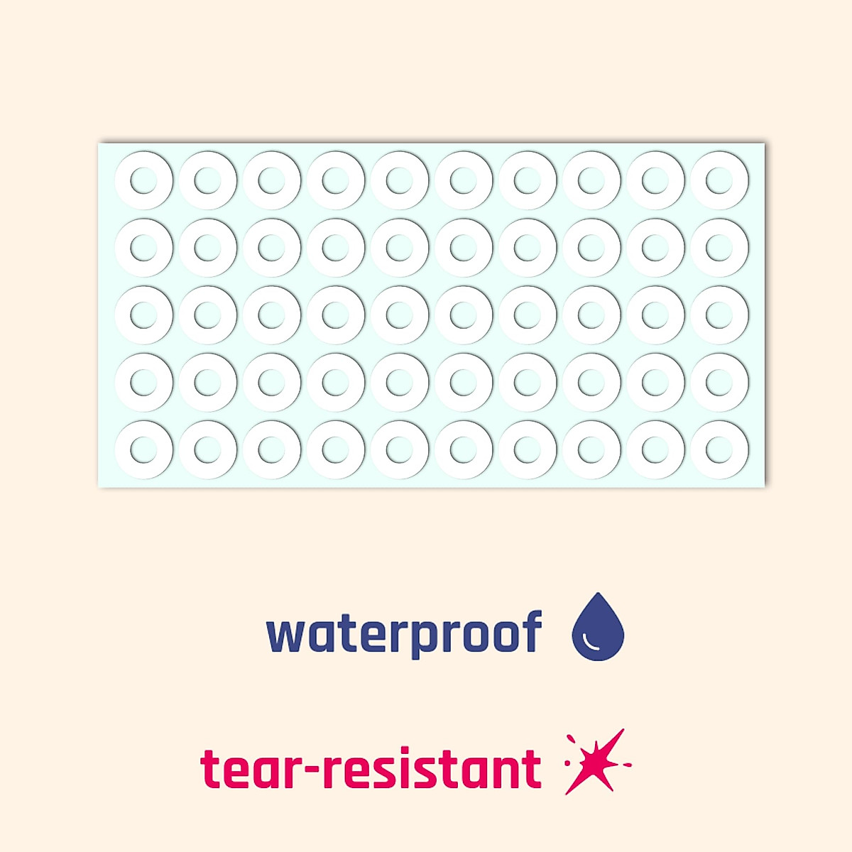 2000 Pack, Hole Reinforcement Stickers Labels - 0.25", White