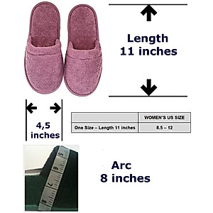 Arus Womens Turkish Terry Cotton Cloth Spa Slippers One Size Fits Most, Seafoam, 6-9.5 Wide Women