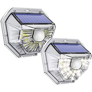 InPoTo Solar Lights Outdoor, Solar Motion Sensor Lights Outdoor , 40 LEDs 2-in-1 Solar Powered LED Wall Lights, IP67 Waterproof Security Lights for Home ,Garden ,Backyard, Front Door Use