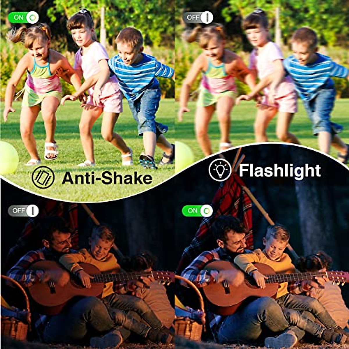 Digital Camera, Auto Focus Kids Camera,HOORUAN 1080P & 44MP Vlogging Digital Camera with 32GB Card, 16X Digital Zoom Compact Point and Shoot Camera, Portable Mini Kids Camera for Teens Students