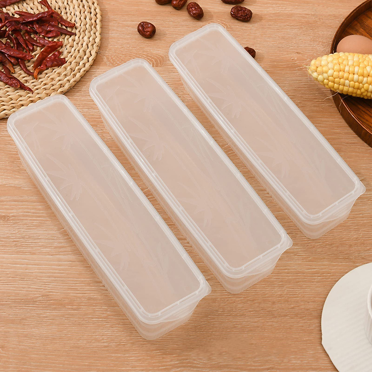 Songaa Pasta Storage Containers with Lids 3PCS, Kitchen Plastic Food Storage Containers for Pantry, BPA Free Pasta organizer for Cereal, Nuts, Eggs, Spaghetti Containers for Organizing Pantry