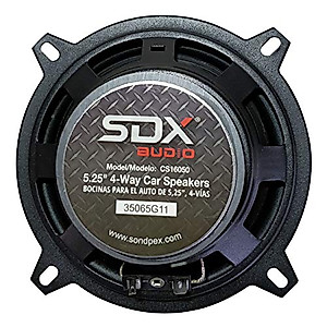 5.25" 4-Way Car Speaker (Pair)