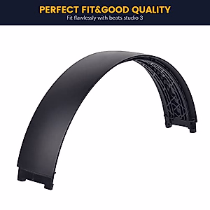 Studio 3 Headband Replacement Parts Compatible with Beats Studio 3 Wireless Headphones OEM Quality Studio3 Accessories Replacement for Beats by Dre Studio3/A1914 Over Ear Headphones (Matte Black)