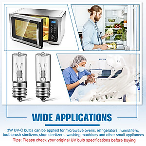 Qualirey 6 Pack LB1000 UVC Replacement Light Bulbs Compatible with GermGuardian GG1100W, GG1000, GG1100B, GG1000CA, LB-1000, GGH200, 661000CA Air Purifier 3W 10V UVC Lamp Bulb