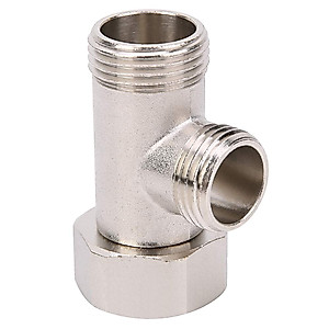 7/8 Brass T Adapter Shower Head Three Connector Valve for Toilet Shower Head Diverter Valve 7/8 Brass T Adapter,T Valve Connector 7/8 7/8 3/8 Bidet,T Connector for Toilet,