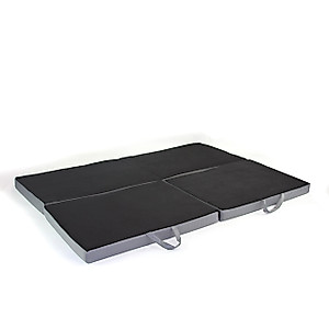 American Furniture Alliance Adult Quadfold Hide 'A Mat, Black/Charcoal, Full Folding-Mattress