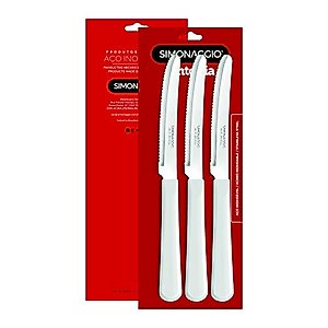 Simonaggio Sintonia 3 Piece Table Knife, One size, White