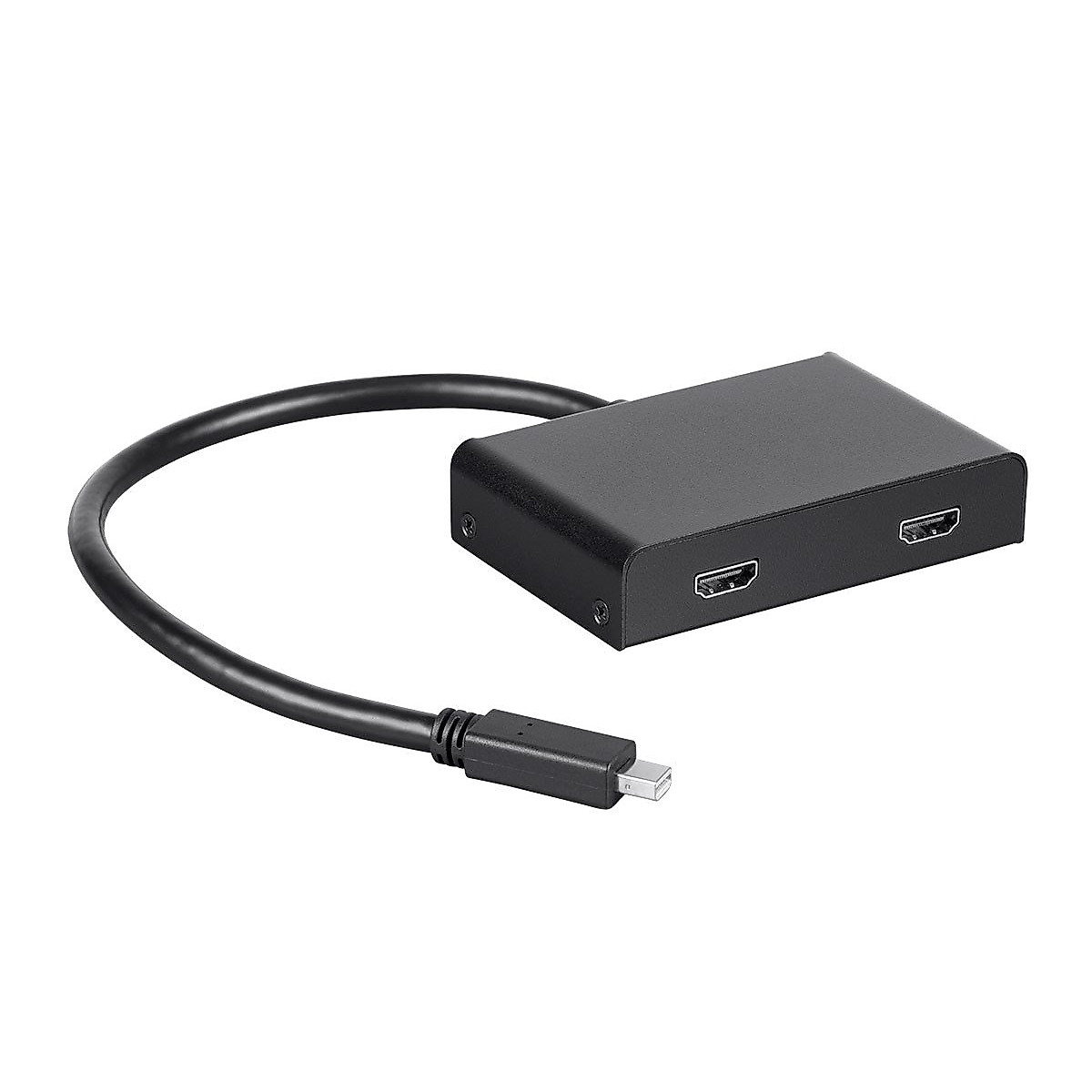 Monoprice 2-Port Mini DisplayPort 1.2 to HDMI Multi-Stream Transport (MST) Hub, Mini DP to HDMI,Black