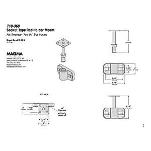 Magma Products, T10-360 Tempress Fish-On Socket Fish-Rod Holder Mount
