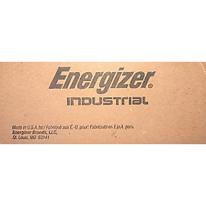 Energizer EN91 Industrial Alkaline Batteries, AA (Box of 144 Batteries) - Made in The USA or Singapore