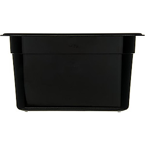 Carlisle FoodService Products 3068203 StorPlus Fourth Size Food Pan, Polycarbonate, 6" Deep, Black (Pack of 2)