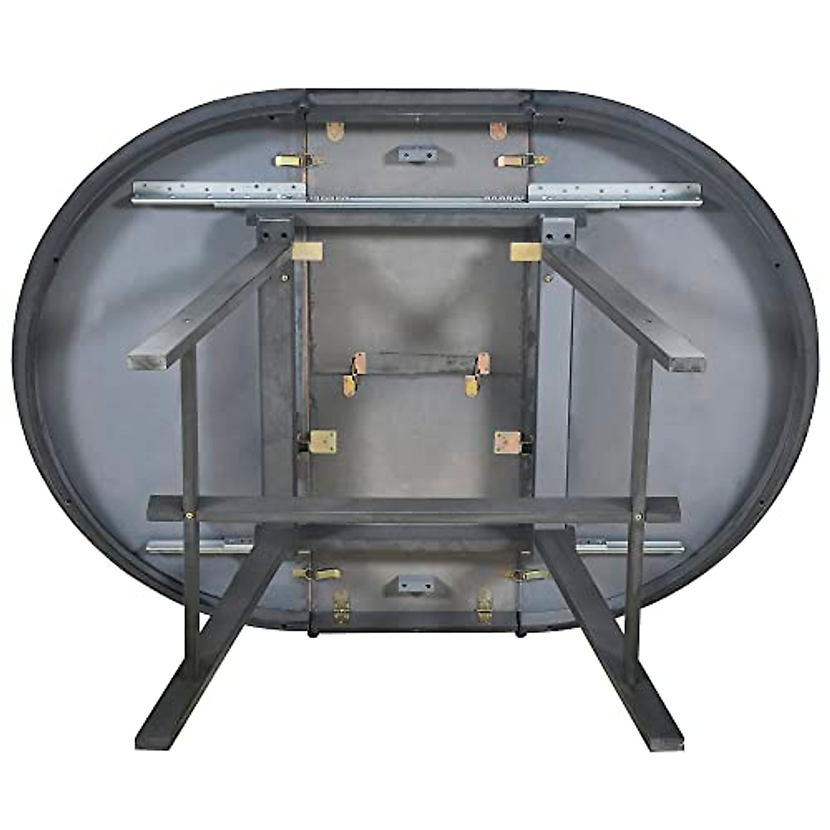 Lepfun Round Extendable Chairs, 4 Person, Wooden Kitchen Home Room (Grey), 5 Pieces Dining Table Set 1