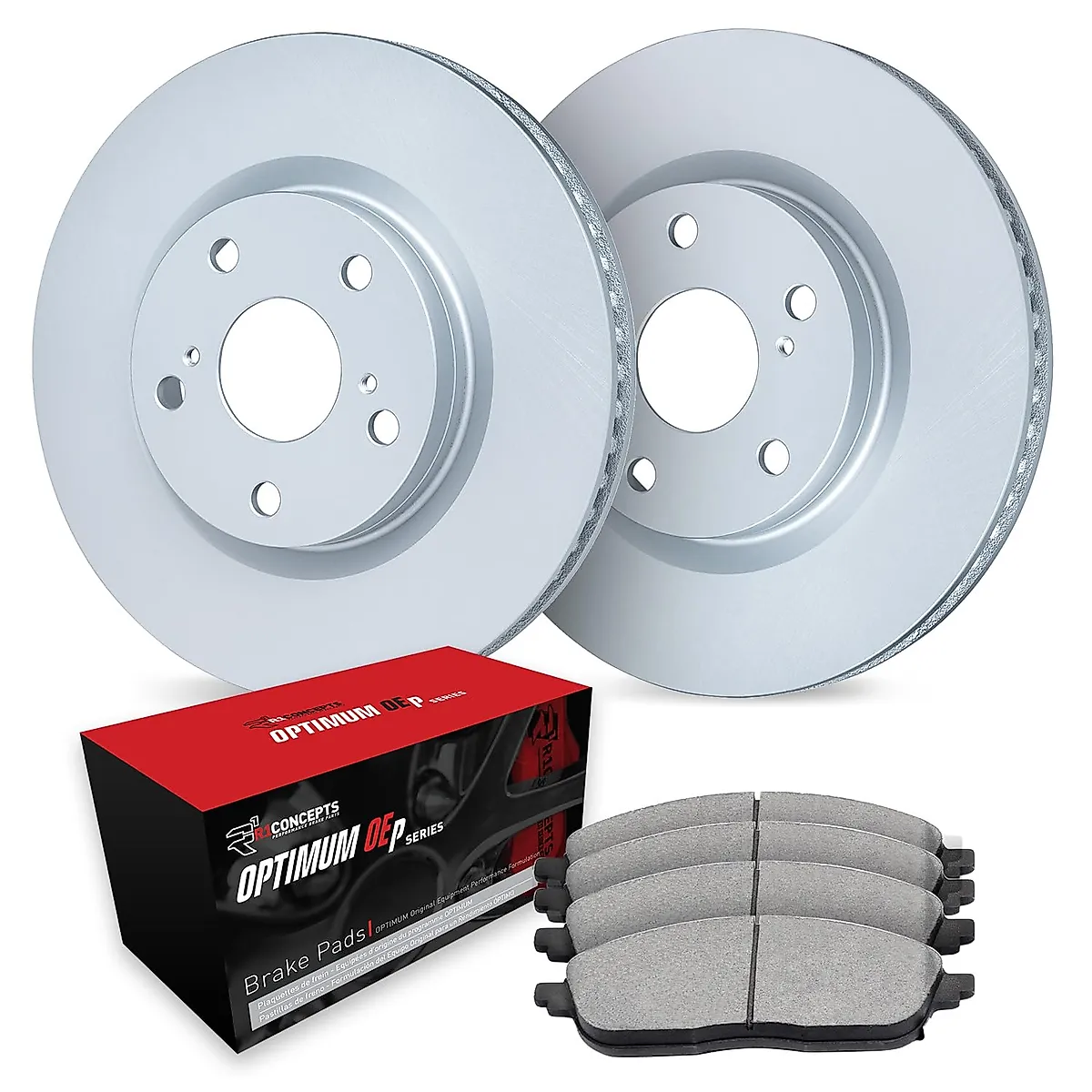 R1 Concepts Front Brakes and Rotors Kit |Front Brake Pads| Brake Rotors and Pads| Optimum OEp Brake Pads and Rotors|fits 2013-2022 INFINITI JX35, QX60; Nissan Murano, Pathfinder
