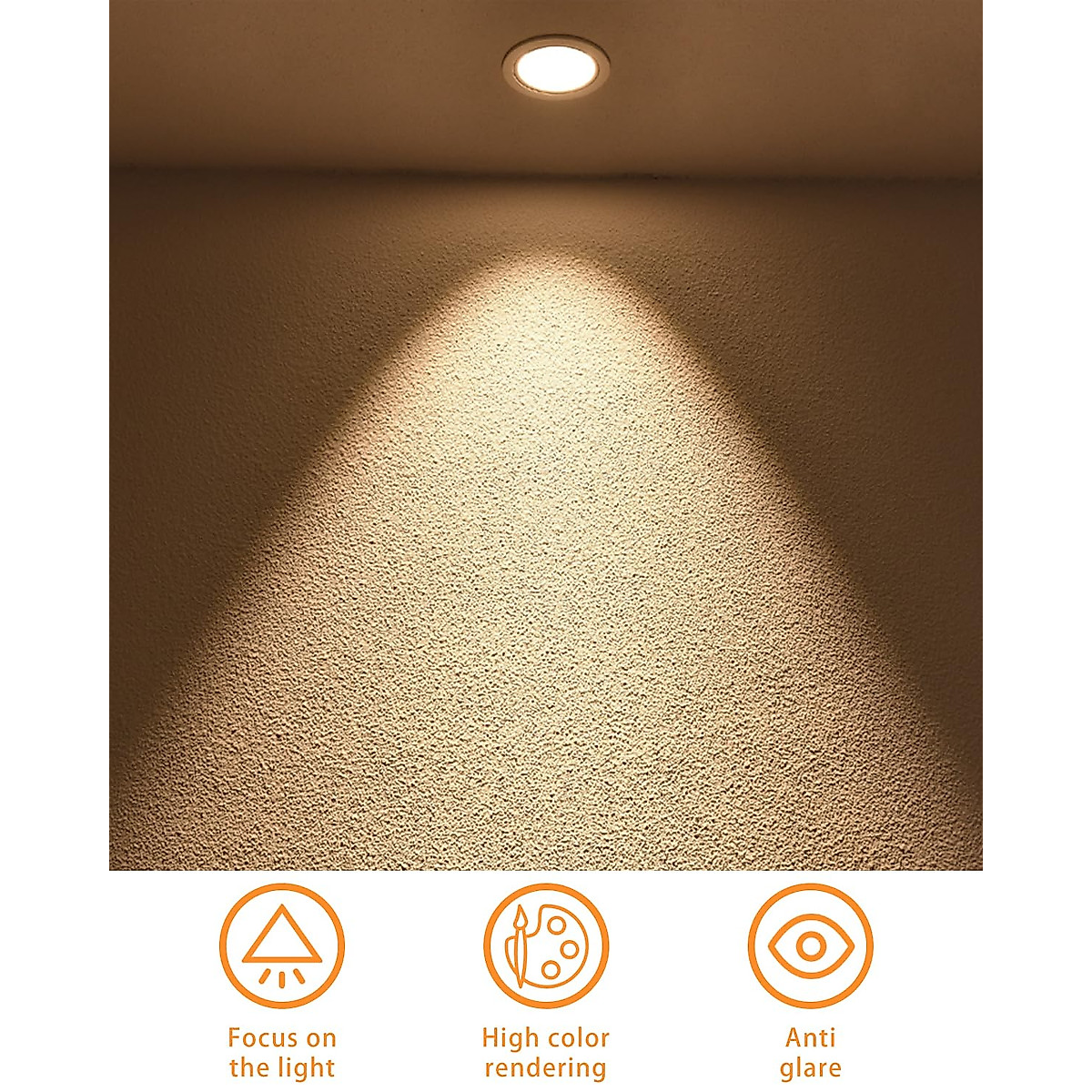 GOHDLAMP MR16 LED Bulbs 50W Halogen Equivalent Landscape Light Bulbs, 2700K Warm White 5W GU5.3 MR16 12V Spotlight Bulb, Non-Dimmable 38° Beam Angle for Landscape, Recessed, Track Lighting 6 Pack