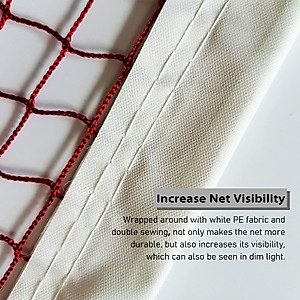 DOURR Badminton Tournament Net with Rope Cable (20 FT x 2.5 FT) (with Steel Rope Cable)