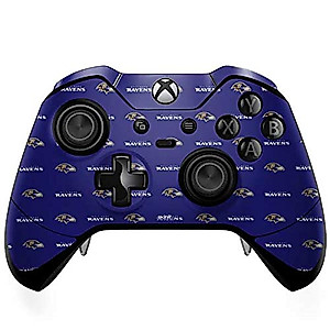 Skinit Decal Gaming Skin Compatible with Xbox One Elite Controller - Officially Licensed NFL Baltimore Ravens Blitz Series Design