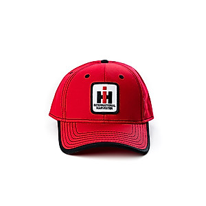 IH International Harvester Logo Hat, Red with Black Accents.