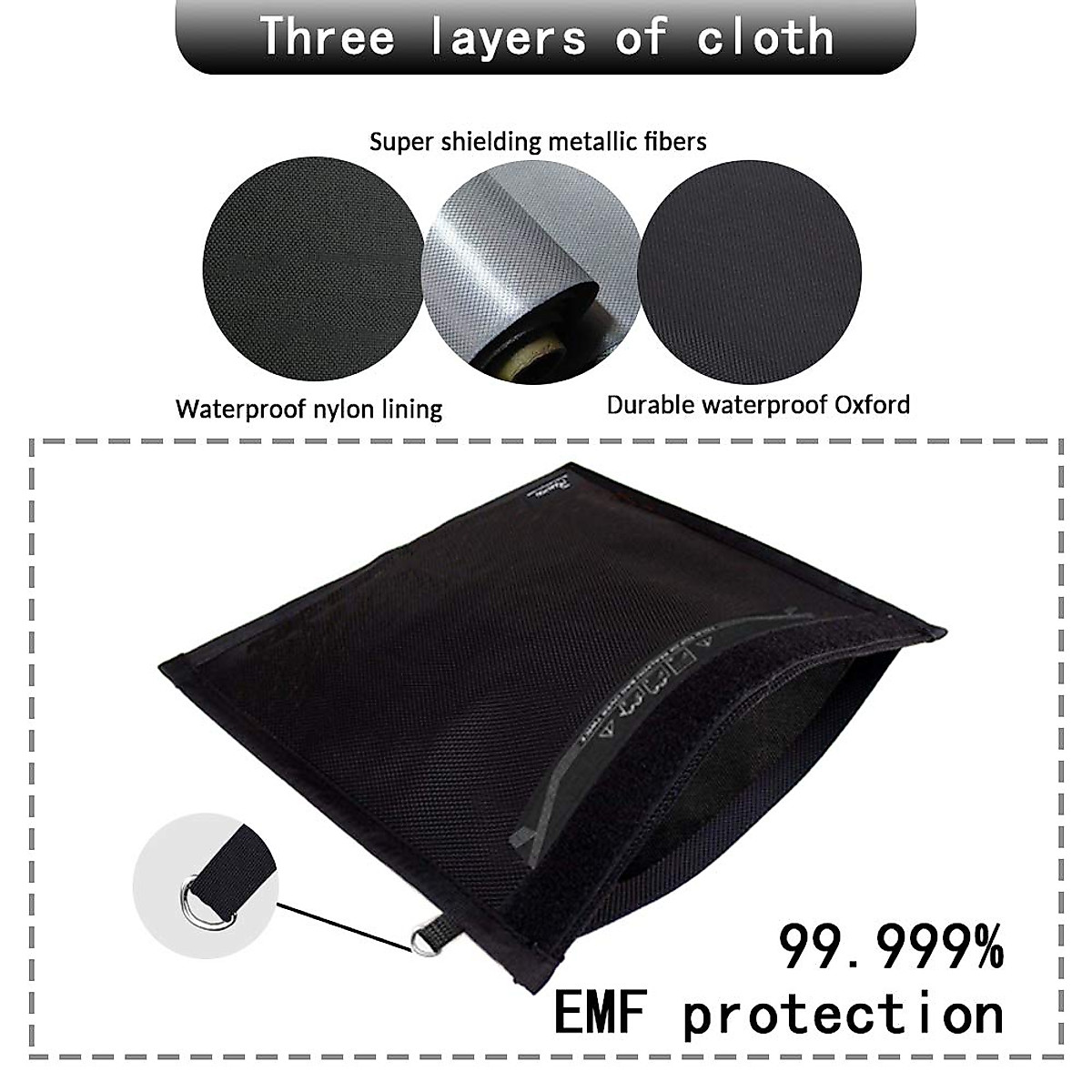 Farday Bag,Signal Isolation Bag,Shield Your Phone/ipad from Hacking,Tracking,and EM Protection Radiation with This Pouch -Shields NFC/WiFi/Bluetooth for Phones,Key Fobs and Credit Card (9.8"X11")