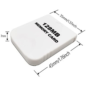 Hyamass 128MB(2043 Blocks) High Speed Gamecube Storage Save Game Memory Card Compatible for Nintendo Gamecube & Wii Console Accessory Kits - White