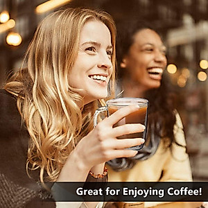 Srenta 12-Ounce Insulated Coffee Mug | Doubled Walled Coffee Tumblers Made From Tritan Plastic | Contains No BPA or BPS | 4-1/4" Clear Tumbler Works in Dishwasher, Microwave & Freezer | 4 Pack