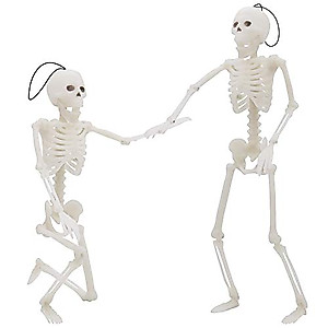 JOYIN 2 Pcs Glow in The Dark Skeleton for Halloween Decorations, Skeleton Prop, Indoor Spooky Scene Party Favors, Halloween Outdoor Yard Haunted House Prop Decoration