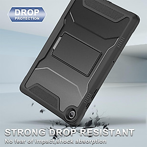 Soke Case for Samsung Galaxy Tab A9 Plus 2023, with Built-in Screen Protector and Kickstand, Rugged Full Body Protective Cover for Galaxy Tab A9+ 11 Inch Tablet [SM-X210/X216/X218],Black