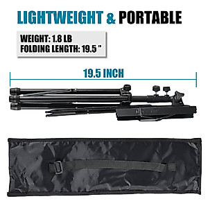 GLEAM Music Stand - 2 in 1 Dual-Use Desktop Book Stand Folding Music Holder Portable and Lightweight with Music Sheet Clip Holder & Carrying Bag Suitable for Instrumental Performance (Black)