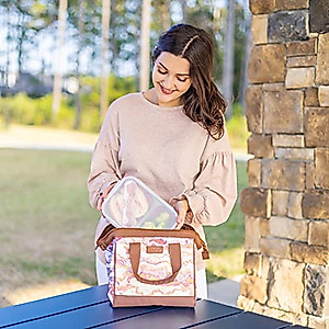 ModernHome Maven Silicone - Collapsible - BPA Free - Leak Proof - 2 Compartments - Lunch Box - Storage Container - Bento Box - Dishwasher, Microwave Safe - Mauve Beige -1PC