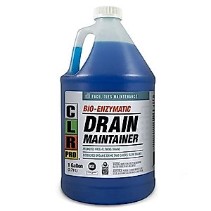 CLR PRO Commercial Drain Maintainer and Grease Trap Treatment, Preventative Maintenance Bio Enzyme Formula, Reduces Odor and Breaks Down Grease, 1 Gallon Bottle