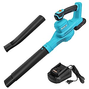 Berserker 20V Lightweight Leaf Blower Cordless 2.0Ah Battery Operated and Fast Charger Included,2 Speeds 150CFM 170MPH Portable Rechargeable Patio Blower for Small Lawn Care,Sidewalk Dust Cleaning