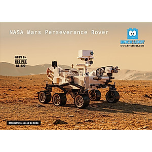 Brick Loot Officially Licensed NASA Mars Rover Perseverance Model Kit, Toy Car Building Blocks, STEM Kits, Space Gifts for Adults or Kids 6 +, Compatible with Lego and Other Major Brands, 603 Pieces
