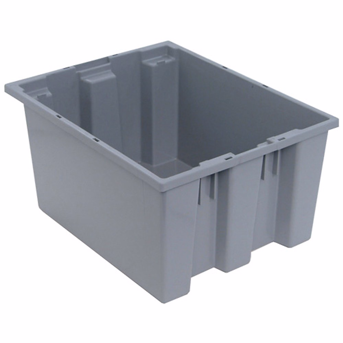 Quantum Storage Systems Nest Totes SNT190GYCS Solid Part Organizer Gray Bins 20" L x 16" W x 10" H 6 Pack