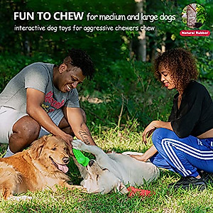 Doudele Dog Toys for Aggressive chewers Large Breed - Super Chewer Dog Toys Dog Toys Cheap Dog Toys (Red Beef Flavor)
