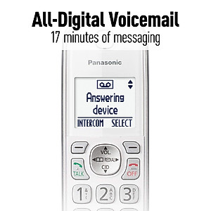 Panasonic KX-TGD532W Cordless Phone with Answering Machine - 2 Handsets (Renewed)