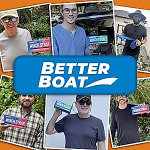 Boat Trailer Winch Strap with Hook Bow Boat Winch Strap Replacement for Hand Crank Trailer Heavy Duty Boat Hook Boat Winch Strap with Hook Towing Boat Trailer Straps Other Trailers 10000Lbs 2" x 20'