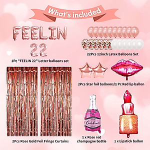 22 Birthday Decorations For Women 22nd Birthday Decorations For Women Girls Feelin 22 Balloons Feelin 22 Banner 22nd Birthday Supplies 22nd Birthday Balloons 22 Birthday Party Supplies Favors