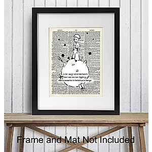 The Little Prince Graffiti Dictionary Art, Urban Street Art Home Decor - Unique Room Decorations for Nursery, Boys, Girls, Kids, Baby Room - Upcycled Wall Art, Poster, Print - Gift for Baby Shower