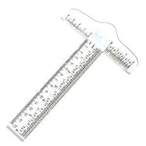 6" Clear Acrylic T-Square Ruler, Drafting T Square, Drafting Tools, T Ruler Transparent Crafting and Drafting Graduated T-Ruler Inch Metric T-Square Measuring Scale Rule