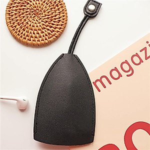 Hoffnugshween 2PCS Car Key Case PU Leather,Creative Pull-out Car Key Chain Holder,Large Capacity Key Cover,Smart Car Keychain Protector (Black)