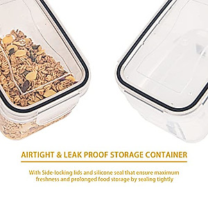 HL Home-Link 【24 Pack】 Airtight Food Storage Containers Set Plastic Kitchen Food Containers with Lids BPA Free Clear Snack Containers for Cereal, Flour, Pasta, Sugar with Free Marker & 30 Labels