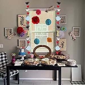 Alice In Onederland Banner For Wall Decor - Tea For Two Birthday Decorations, First Birthday Photo Backdrop,blue Wonderland For 1st Birthday Party Surprise