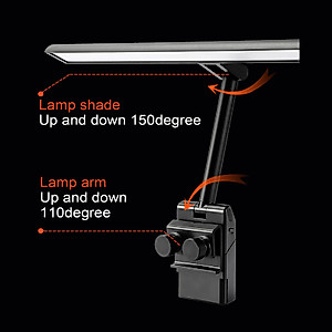 AETEE Super Bright Music Stand Lights LED Clip On Light Rechargeable Built-in 4000mAh Lithium Battery Operated Long-Lasting USB-C Eye-Care Clamp Lamp Foldable for Sheet Music