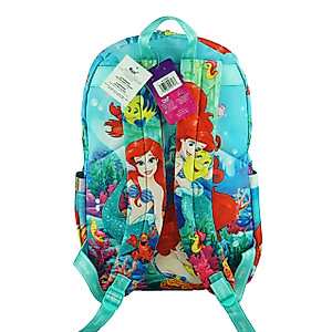 Disney The Little Mermaid - Ariel Deluxe Oversize Print Large 17.5" Backpack with Laptop Compartment - A19608