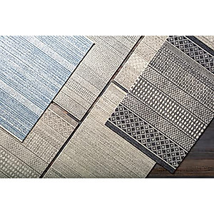 Mark&Day Wool Rugs, 5x7 Rugdijk Global Black Area Rug, Black Beige Carpet for Living Room, Bedroom or Kitchen (5' x 7'6")